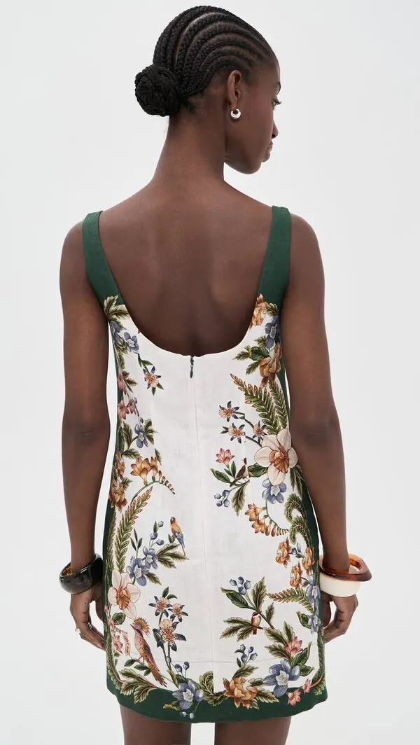 Farm Rio Botanical Print Mini Dress