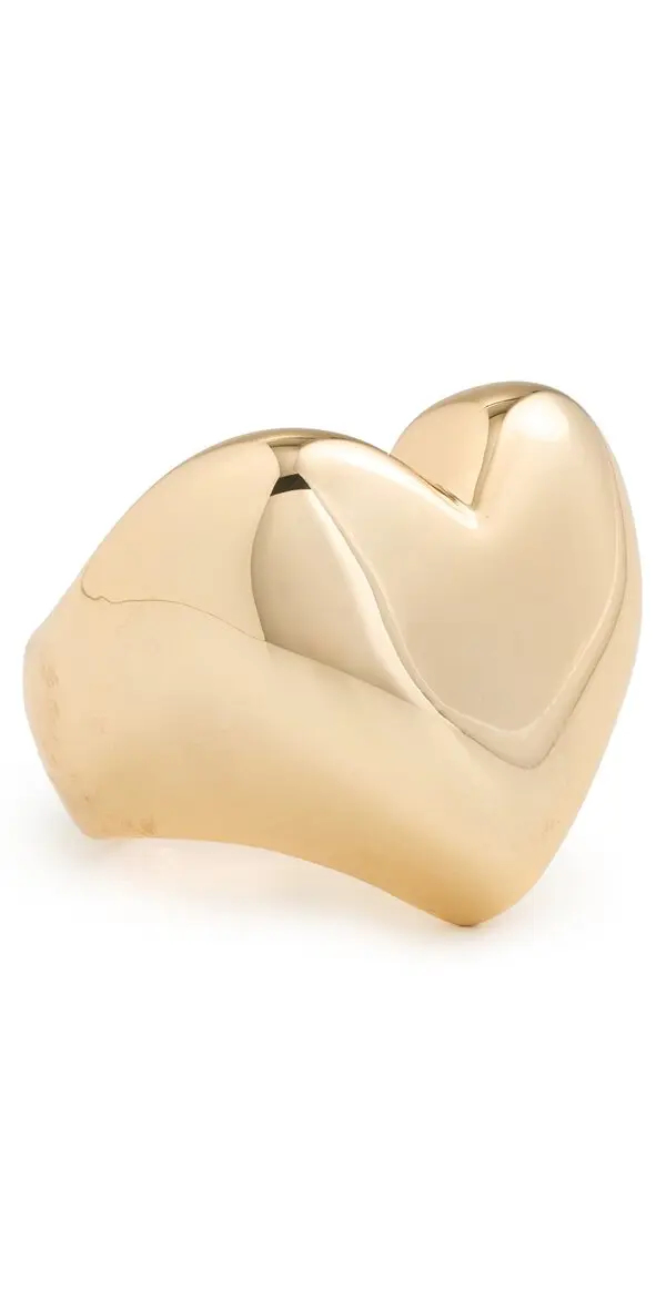 JENNIFER FISHER Puffy Heart Ring - Yellow Gold