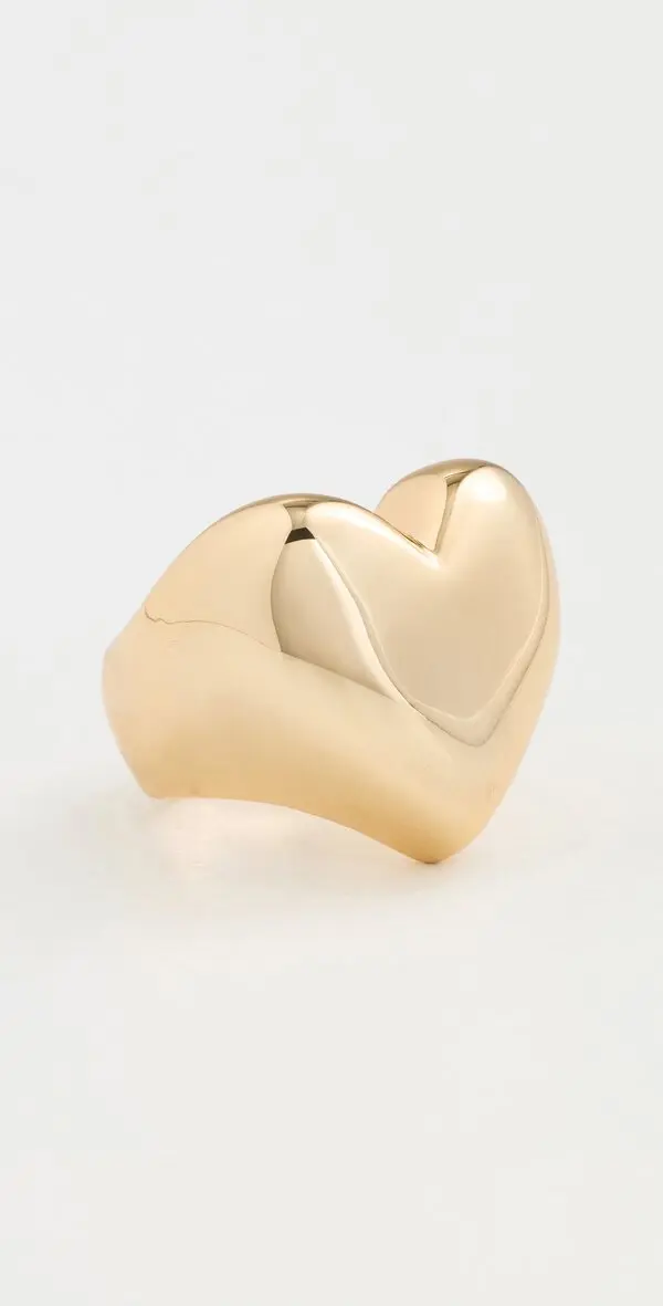 JENNIFER FISHER Puffy Heart Ring - Yellow Gold