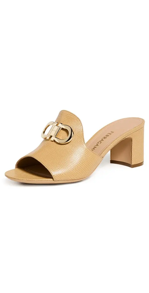 FERRAGAMO Rexy 55 Sandals - Light Camel/biscotto