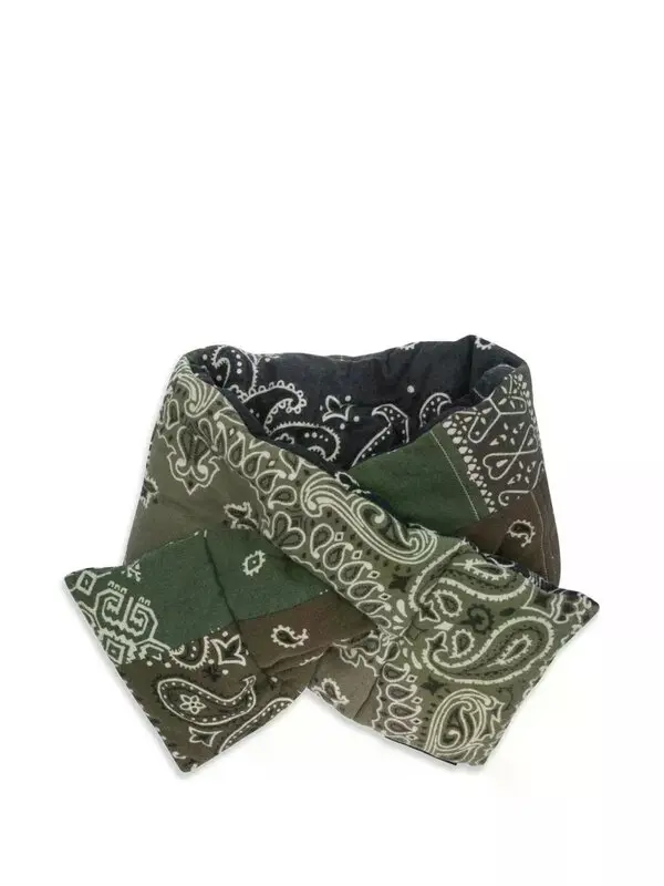 Kapital Paisley Patchwork Scarf - Green