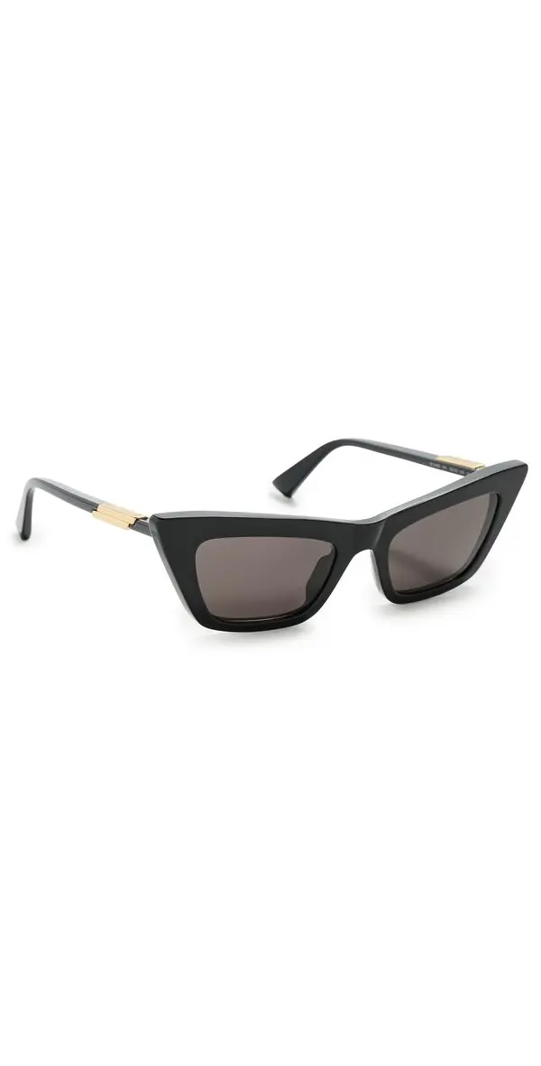 Bottega Veneta Snap Sunglasses - Black-black-grey