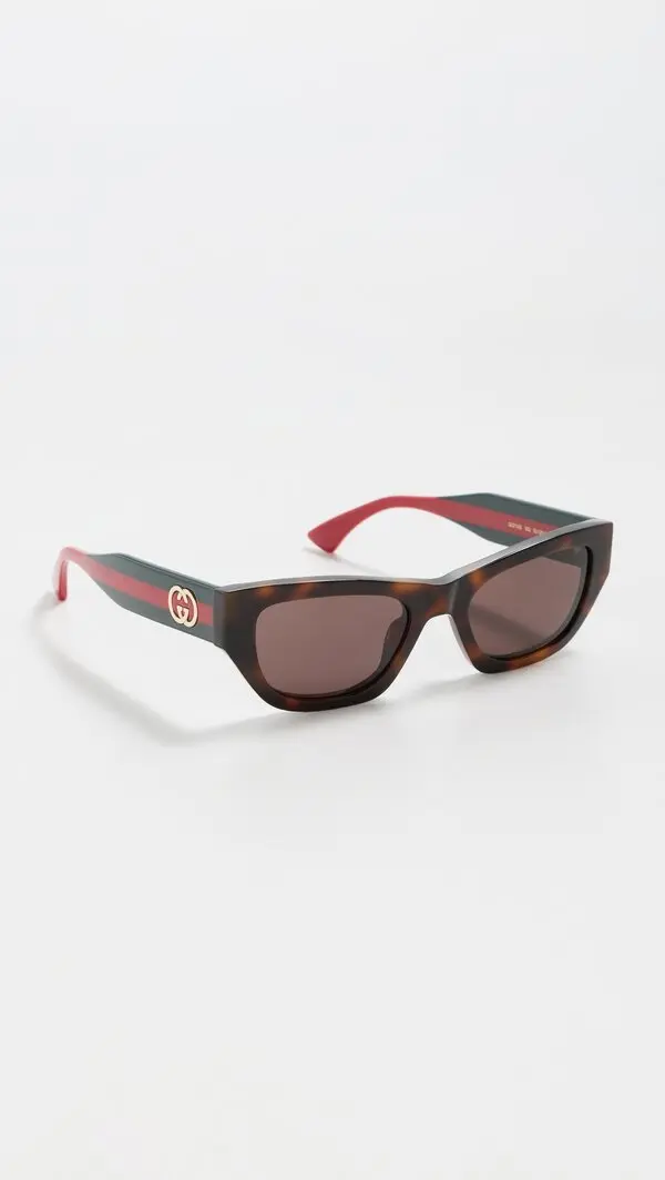 Gucci Web Stripe Cat Eye Sunglasses