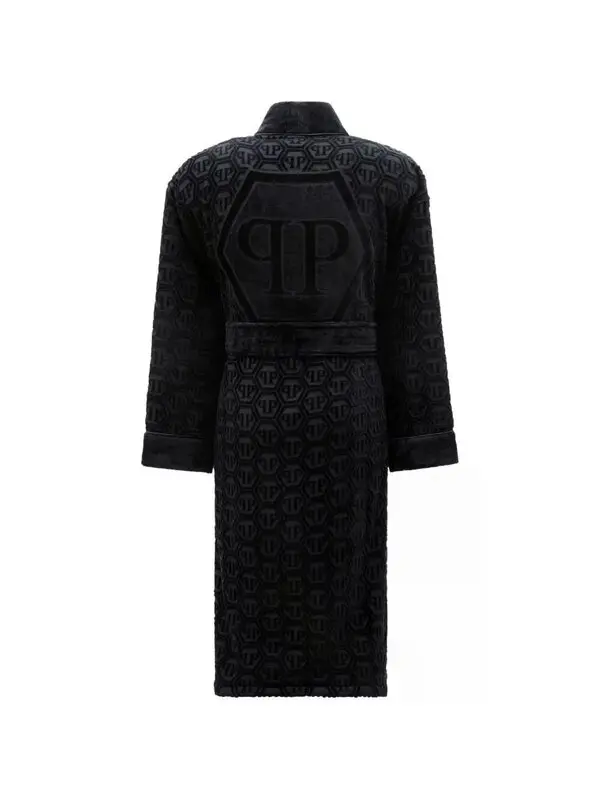 Philipp Plein Hexagon-logo Bath Robe