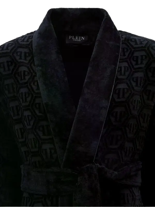 Philipp Plein Hexagon-logo Bath Robe