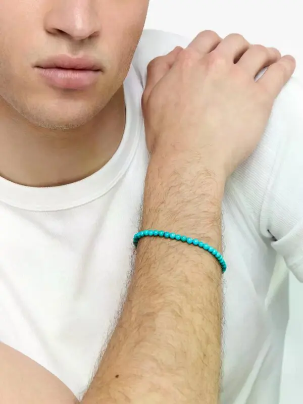 Mateo 4mm Turquoise Bead Bracelet - Blue