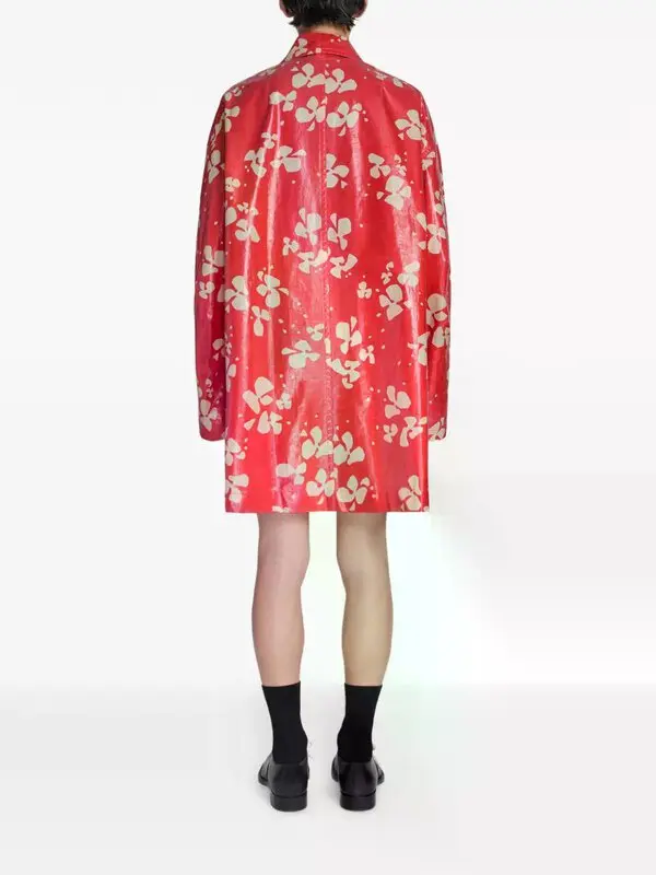 Dries Van Noten Printed Coated Coat