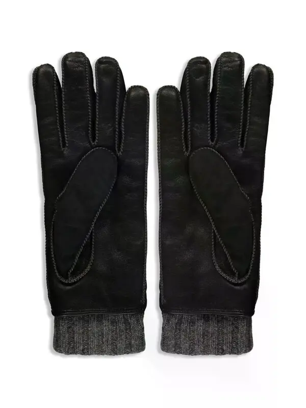 MOORER Knitted Leather Gloves