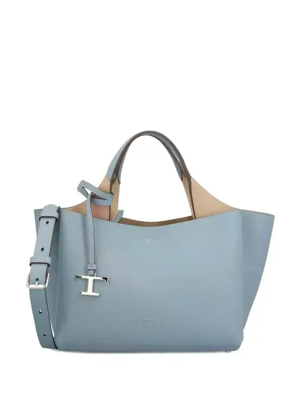 TOD'S Mini Pebbled Charm Tote Bag