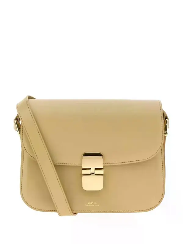 A.p.c. Grace Leather Shoulder Bag - Neutrals