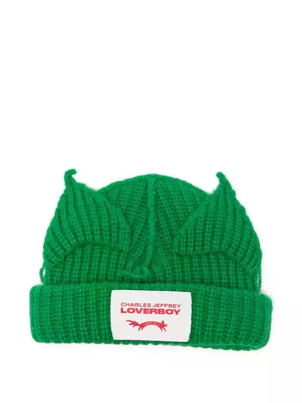 CHARLES JEFFREY Chunky-ears Beanie Hat - Green