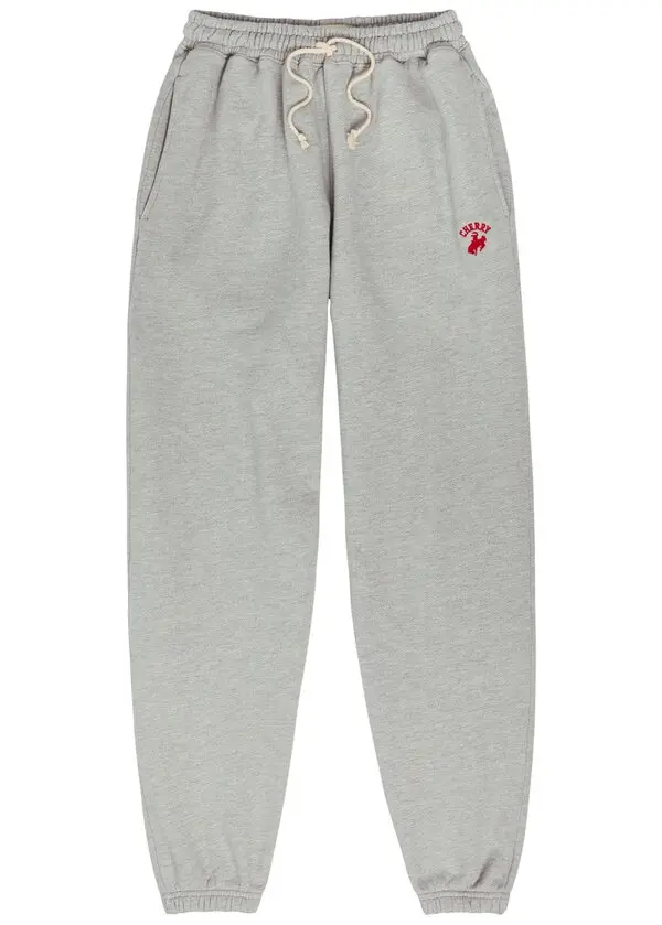 CHERRY LOS ANGELES Western Athletic Logo Cotton-blend Sweatpants - Grey