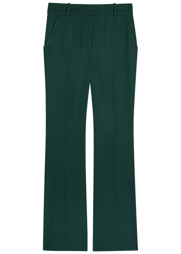 Veronica Beard Flared-leg Trousers - Dark Green