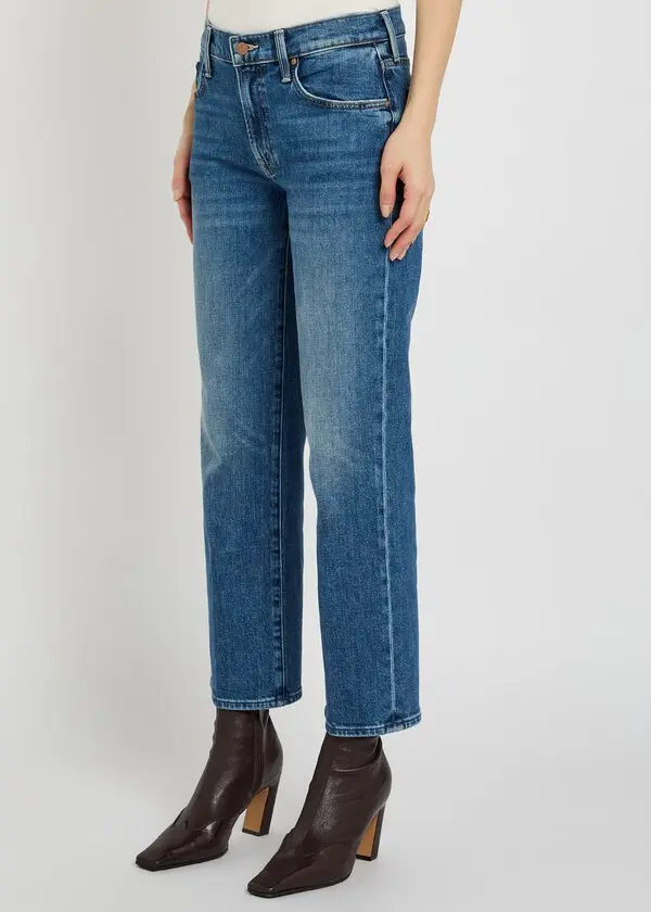 MOTHER The Mid Rise Rambler Slim Straight-leg Stretch-denim Jeans - Indigo