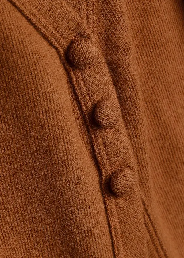 REFORMATION Millie V-neck Knit Top - Brown
