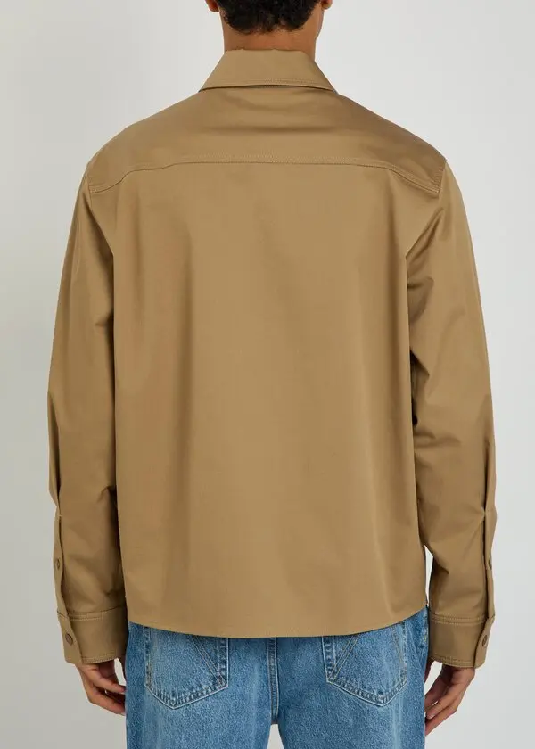 Moncler Logo Stretch-cotton Overshirt - Sand