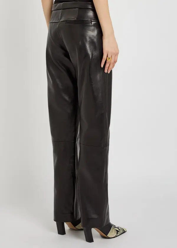 Khaite Miles Leather Trousers