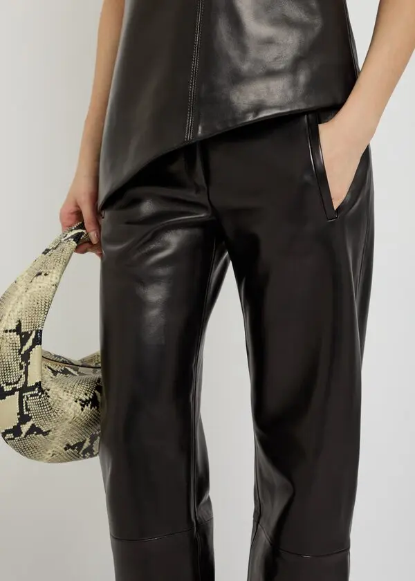 Khaite Miles Leather Trousers
