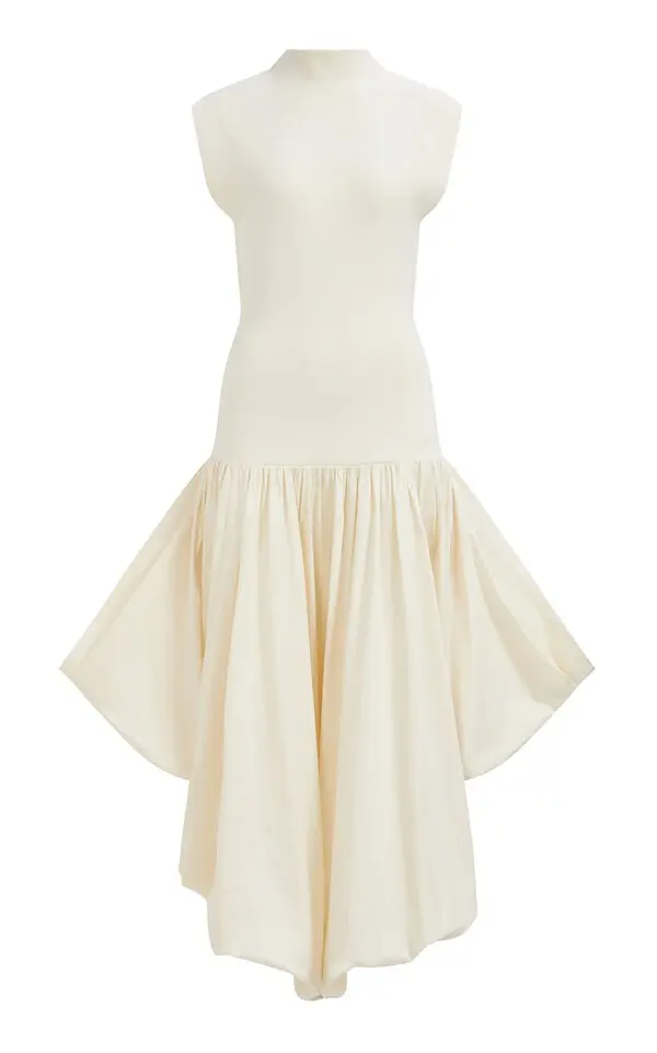 Aje Venetia Knit Midi Dress - Ivory