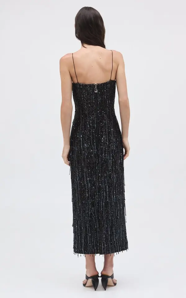 Aje Amulet Sequin Midi Dress