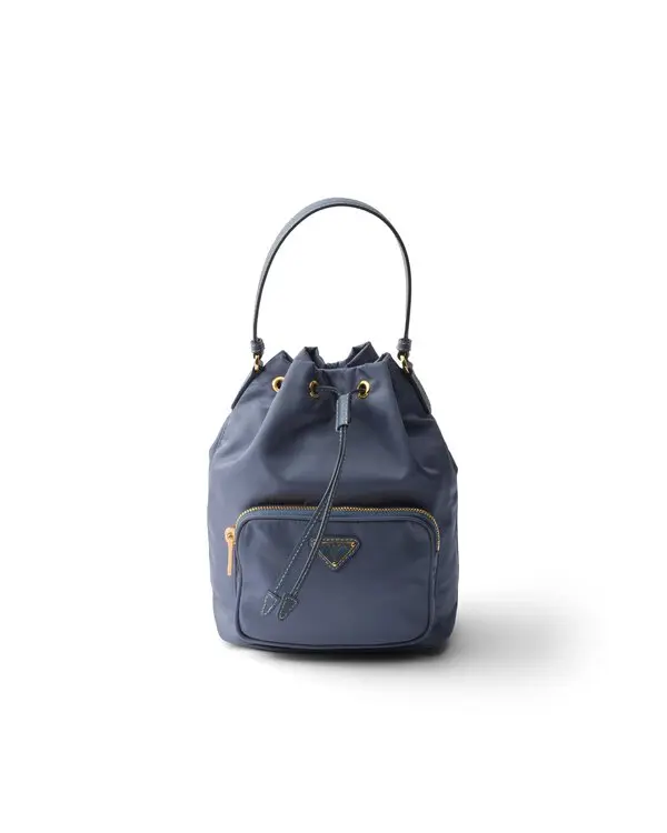 Prada Duet Re-nylon Bucket Bag - Blue