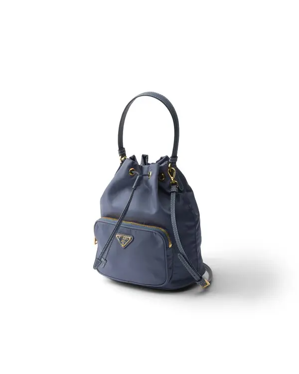 Prada Duet Re-nylon Bucket Bag - Blue