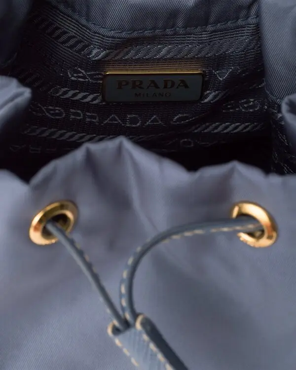 Prada Duet Re-nylon Bucket Bag - Blue