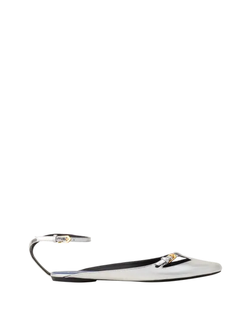 LANVIN Mary Jane Ballerina Flats - Silver