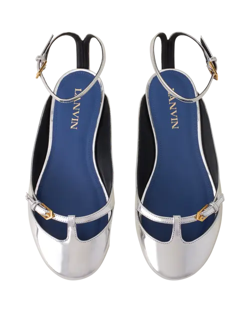 LANVIN Mary Jane Ballerina Flats - Silver