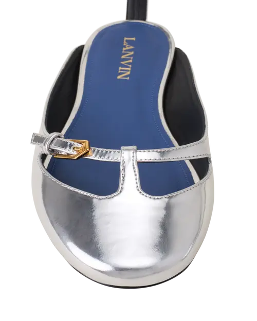 LANVIN Mary Jane Ballerina Flats - Silver