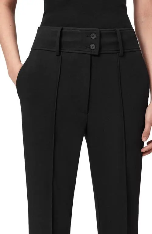 ALLSAINTS Astra Pleated Flare Leg Trousers - Black
