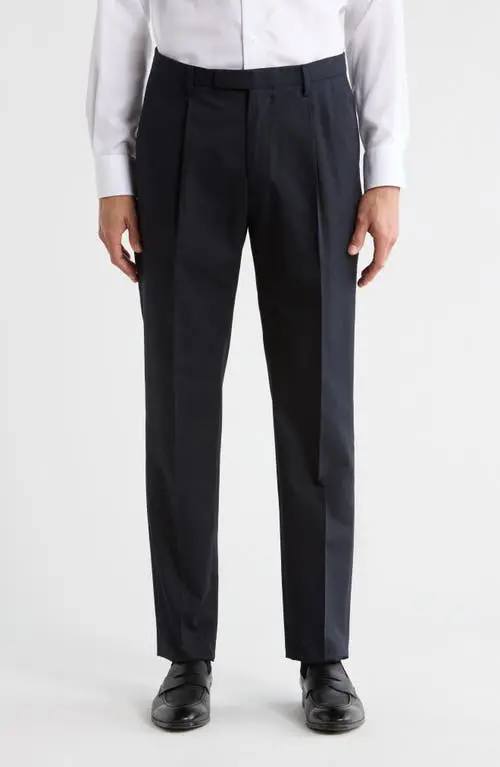 Boglioli Relaxed Pleated Trousers - Navy