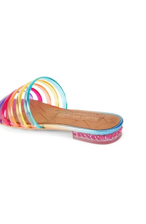 Kurt Geiger Maddison Slide Sandal - Rainbow Multi
