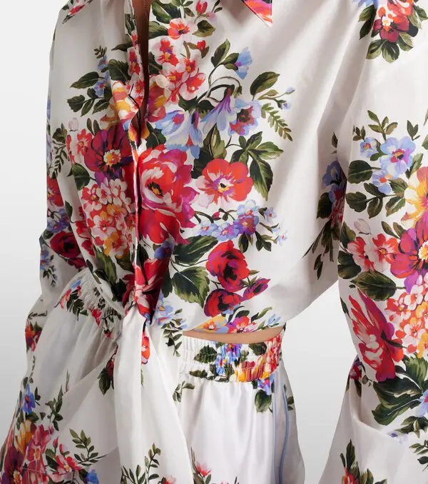 Dolce & Gabbana Floral Cropped Cotton Shirt - Multicoloured