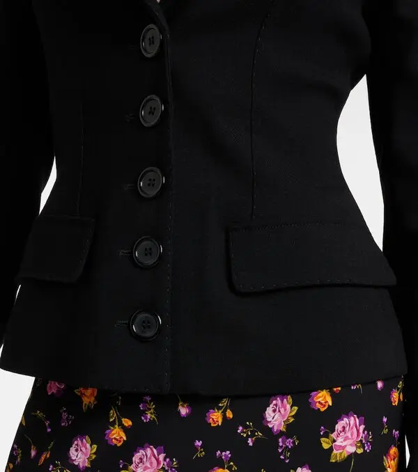 Dolce & Gabbana Wool-blend Canvas Jacket - Black