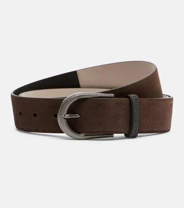 Brunello Cucinelli Suede Belt - Brown