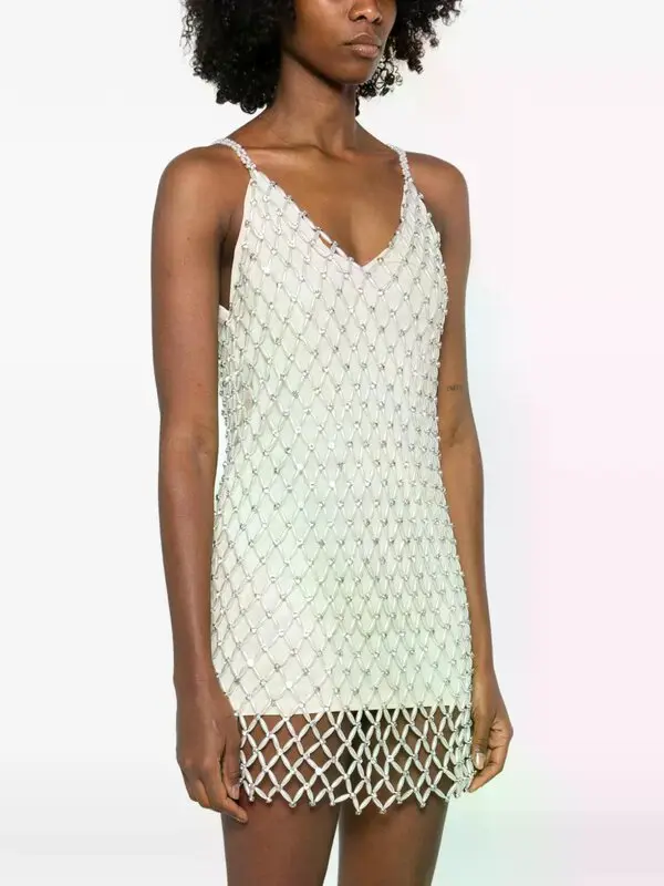 Maje Beaded V-neck Mini Dress