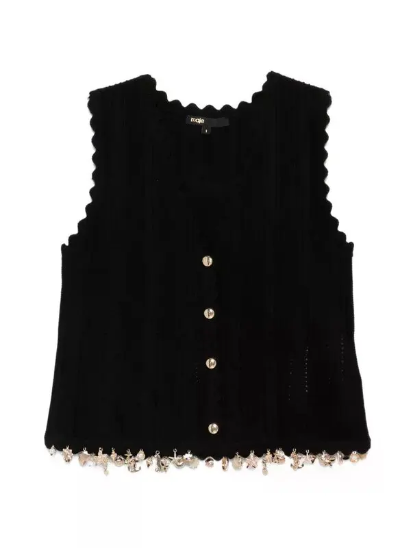 Maje V-neck Embellished Cardigan