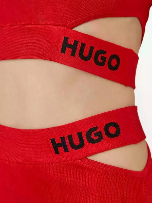 Hugo Cut-out Logo Mini Skirt