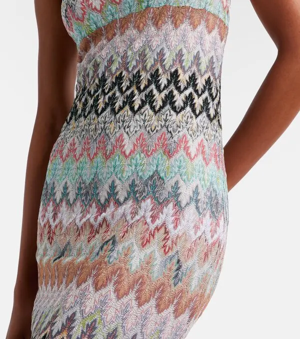 Missoni Sequined Knitted Lamé Gown