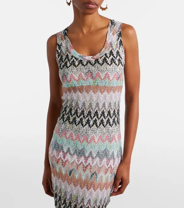 Missoni Sequined Knitted Lamé Gown