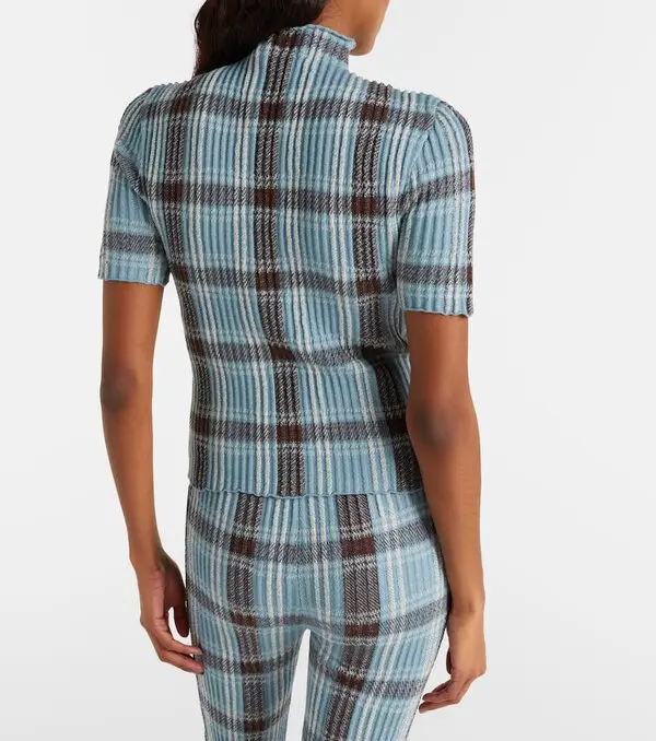 Acne Studios Kosa Checked Wool-blend Top