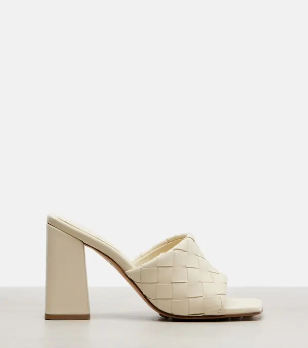 Bottega Veneta Parco 90 Intrecciato Leather Mules