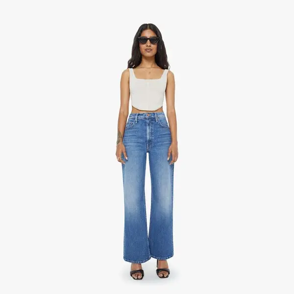 MOTHER Petites The Lil High Waisted Bookie Sneak Jeans