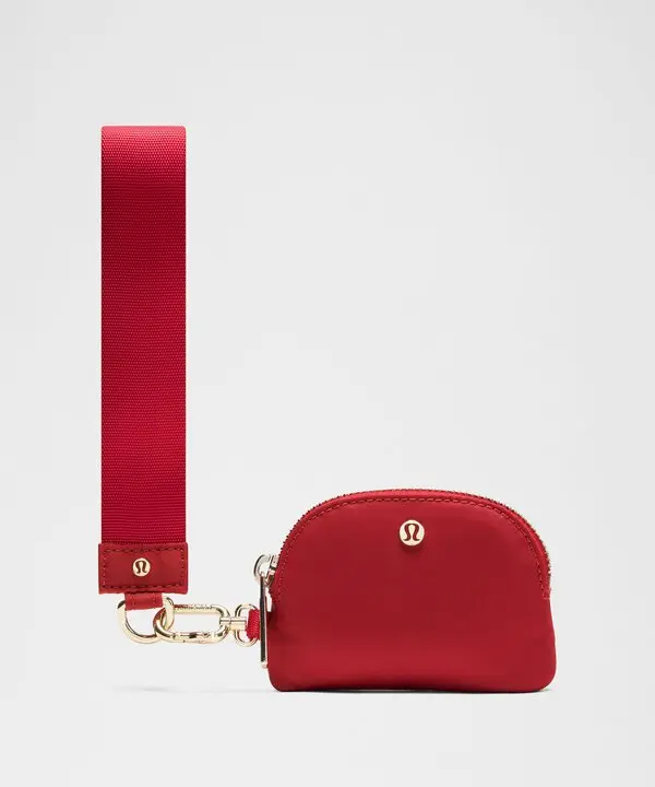 Lululemon Lunar New Year Dual Pouch Wristlet - Lunar Plumes Mini Red Multi/oxford Red
