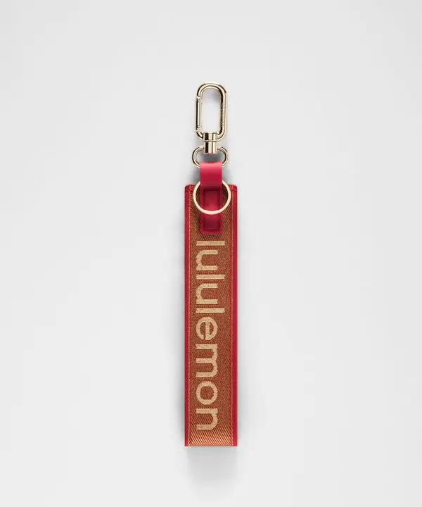 Lululemon Lunar New Year Never Lost Keychain - Oxford Red/gold Buff