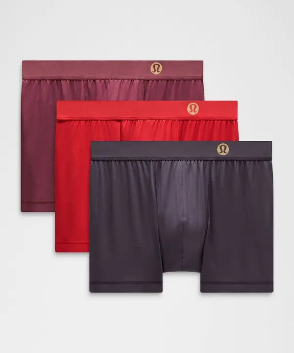 Lululemon Lunar New Year Always In Motion Boxer Brief 3 - Oxford Red/burgundy Bay/atmospheric Purple