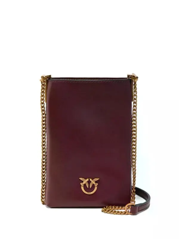 Pinko Mini Bag With Chain Strap And Love Birds Plaque - Red