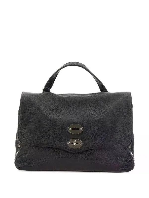 ZANELLATO Medium Postina Daily Studded Leather Tote - Black