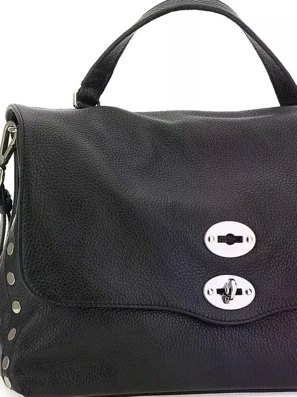 ZANELLATO Medium Postina Daily Studded Leather Tote - Black